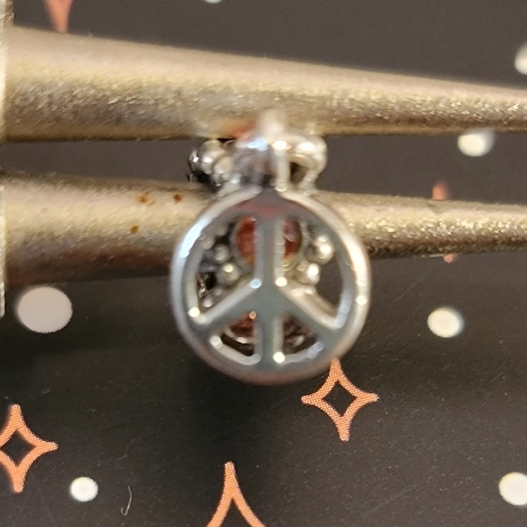 Jewelry | Authentic Pandora Pink Cz Peace Dangle Charm | Poshmark